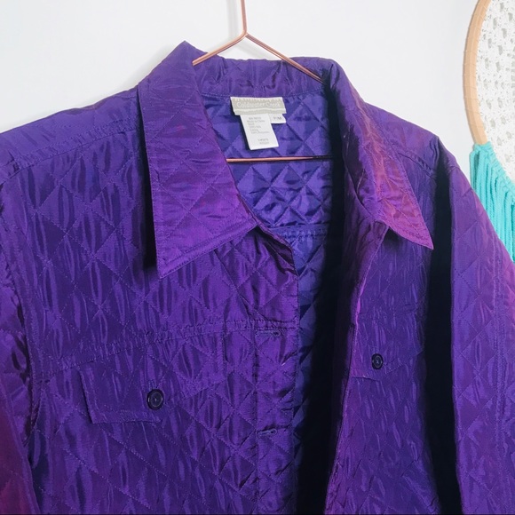 Vintage | Jackets & Coats | Vtg Vsco 9s Quilted Royal Purple Jacket ...